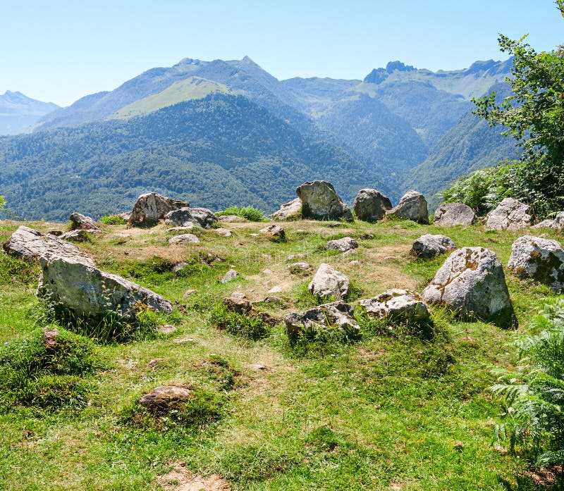 Prehistoric Cromlech in France Stock Photo - Image of historic ...
