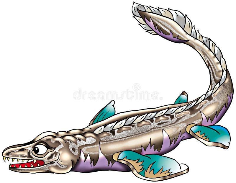Prehistoric fish stock vector. Illustration of fish, vertebra - 26131600