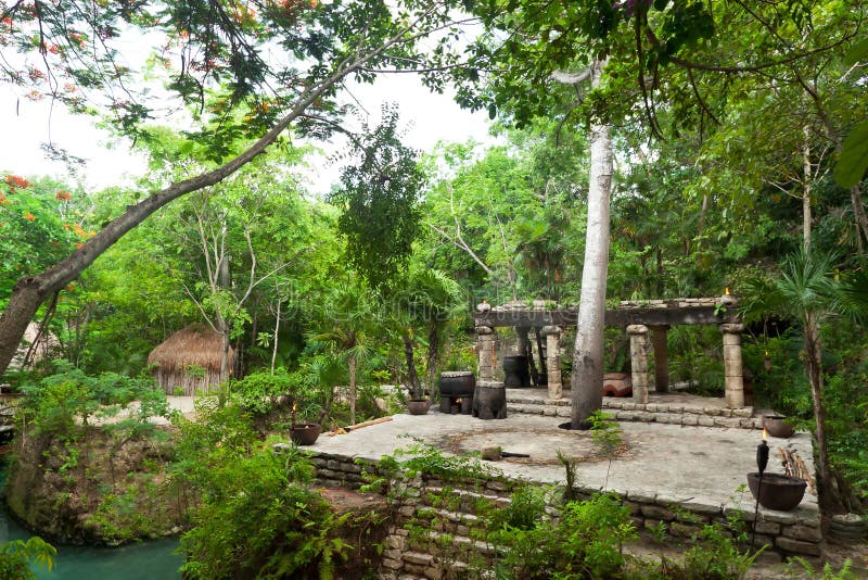 Prehistoric Mayan Altar in the Jungle Stock Photo - Image of maya ...