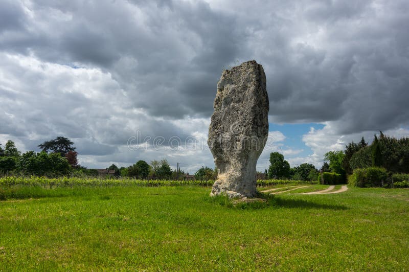 Prehistoric Megalithic Menhir Stock Image - Image of bronze, archeology ...