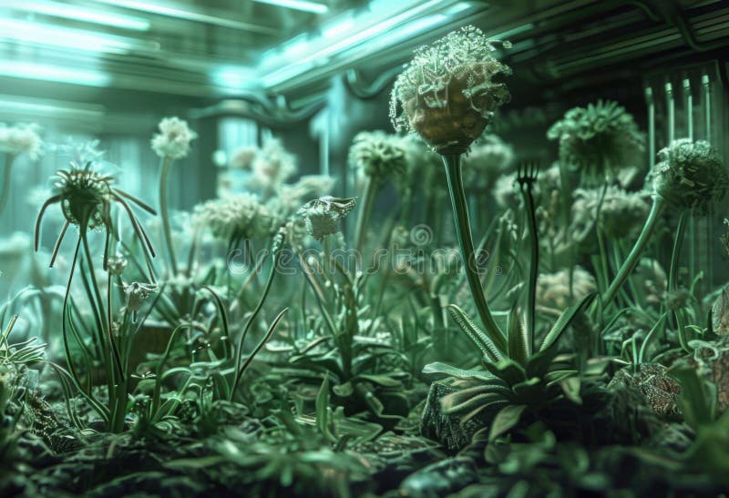 Prehistoric Plants Modern High Tech Environment Stock Photos - Free ...