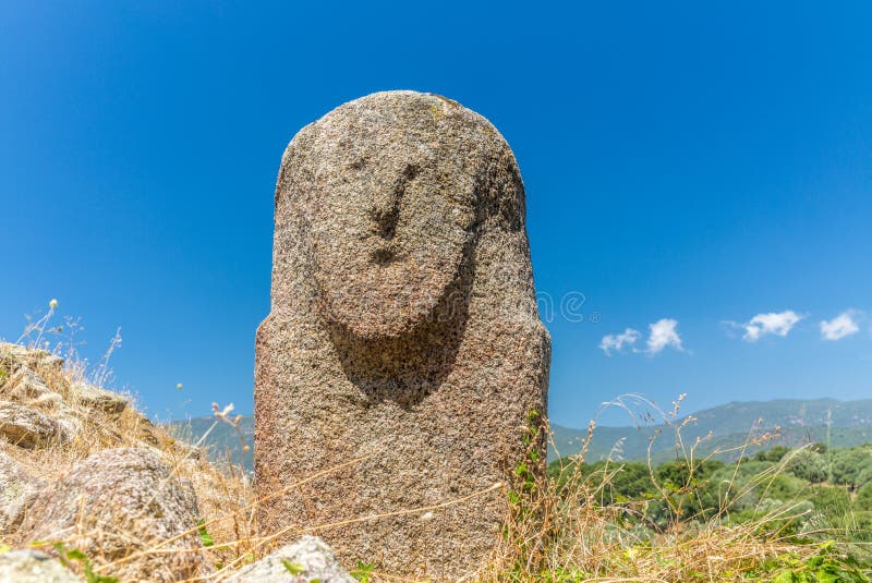 Prehistoric Statues in the Corsica Hills - 1 Stock Image - Image of ...