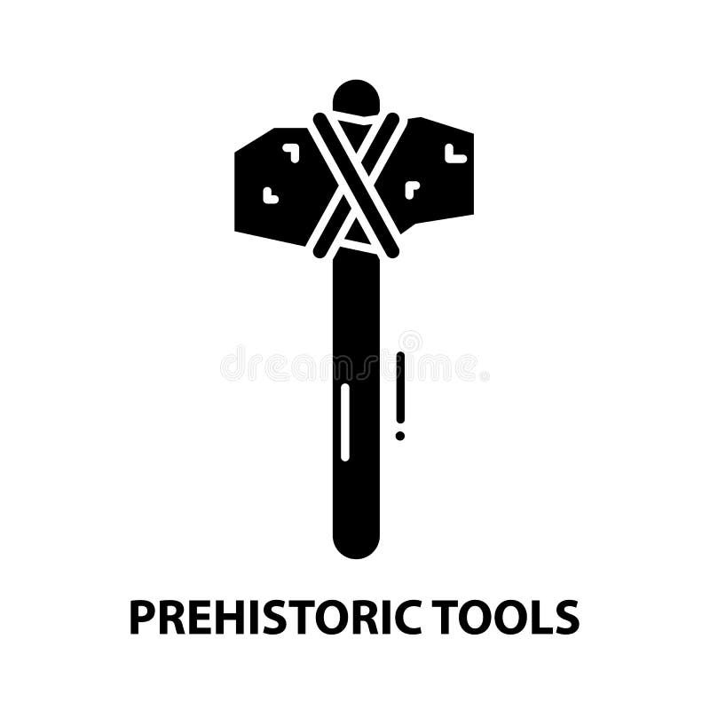 Prehistoric Tools and Weapons Vector Illustration with Hammers, Axes ...