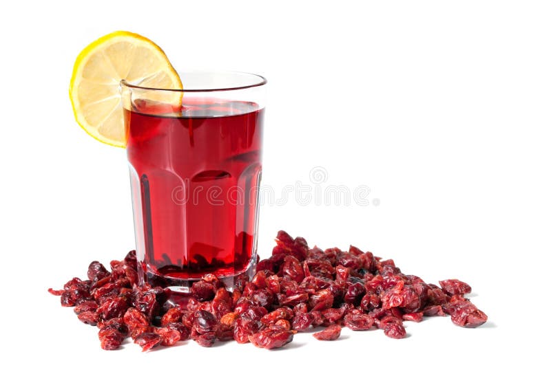 Preiselbeersaft Und Getrocknete Moosbeeren Stockfoto - Bild von ...