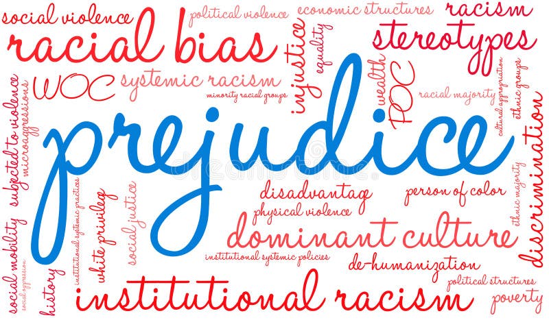 Prejudice Word Cloud stock vector. Illustration of injustice - 120678169