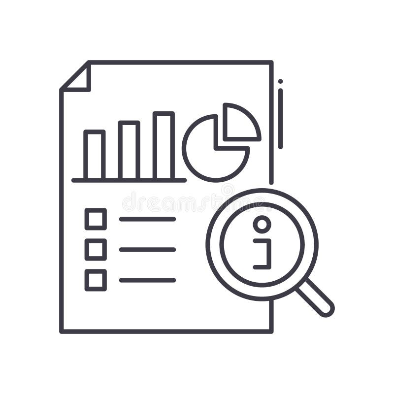 Preliminary Analysis Icon, Linear Isolated Illustration, Thin Line ...