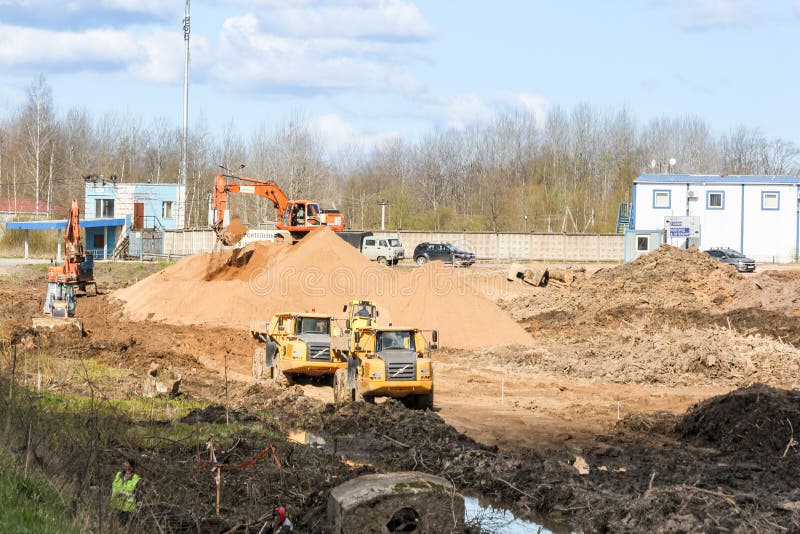 Preliminary Excavation Work at the Construction Site Editorial Photo ...