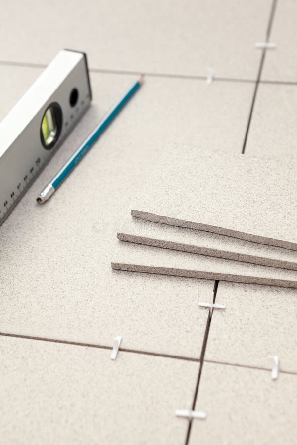 Floor Marking for Laying of Tiles Stock Photo - Image of object ...