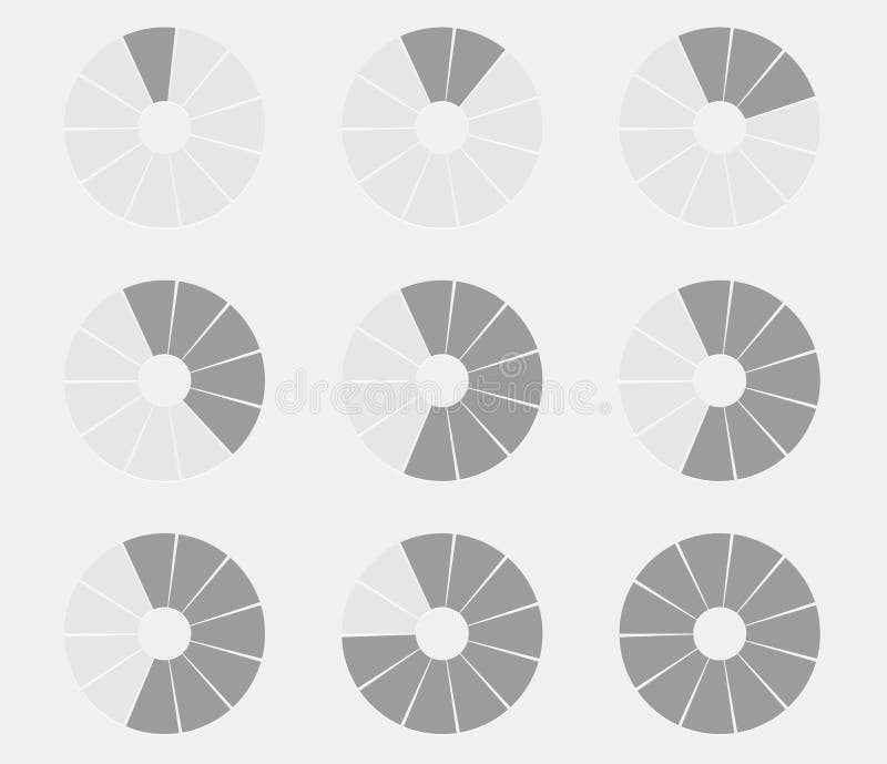Preloader, Circular Loading Bar. Pie Chart, Pie Graph Stock Vector ...
