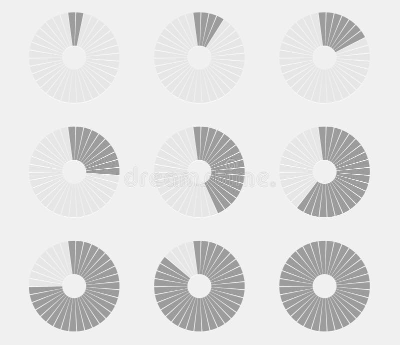 Preloader, Circular Loading Bar. Pie Chart, Pie Graph Stock Vector ...
