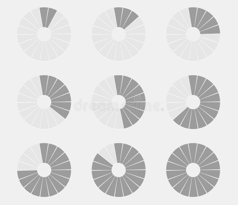 Preloader, Circular Loading Bar. Pie Chart, Pie Graph Stock Vector ...