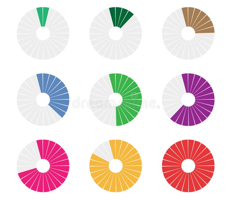 Preloader, Circular Loading Bar. Pie Chart, Pie Graph Stock Vector ...