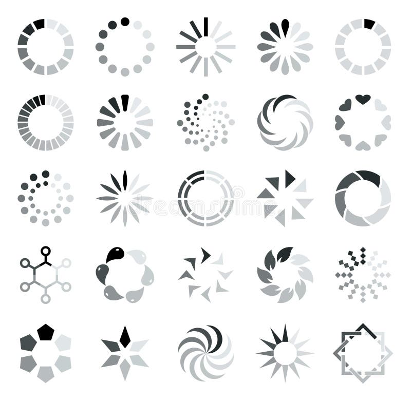 Preloader Elements. stock vector. Illustration of indicator - 63943330