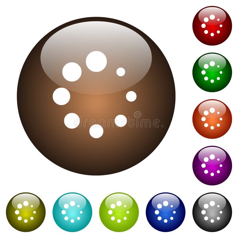 Preloader Symbol Color Glass Buttons Stock Vector - Illustration of ...