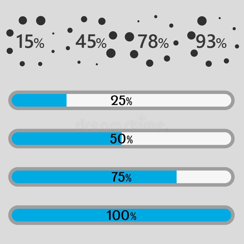Preloaders and Progress Loading Bars Template Set. Vector Illustration ... Preloaders and Progress Loading Bars Template Set. Vector Illustration ...
