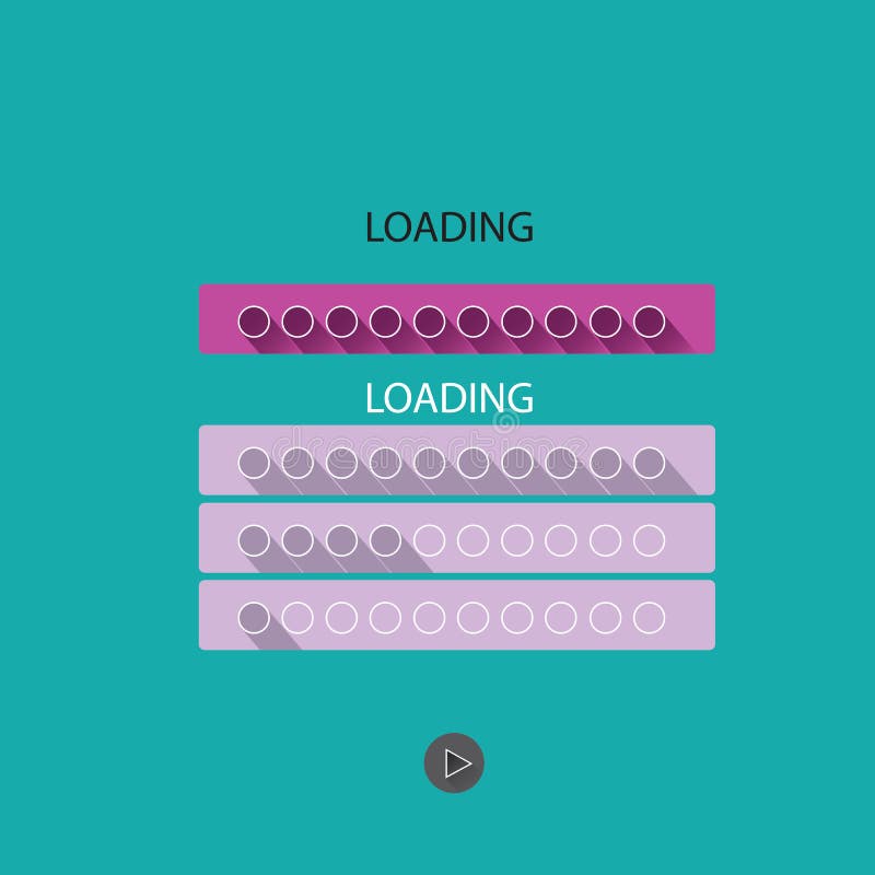 Preloaders and Progress Loading Bars. Stock Vector - Illustration of ...