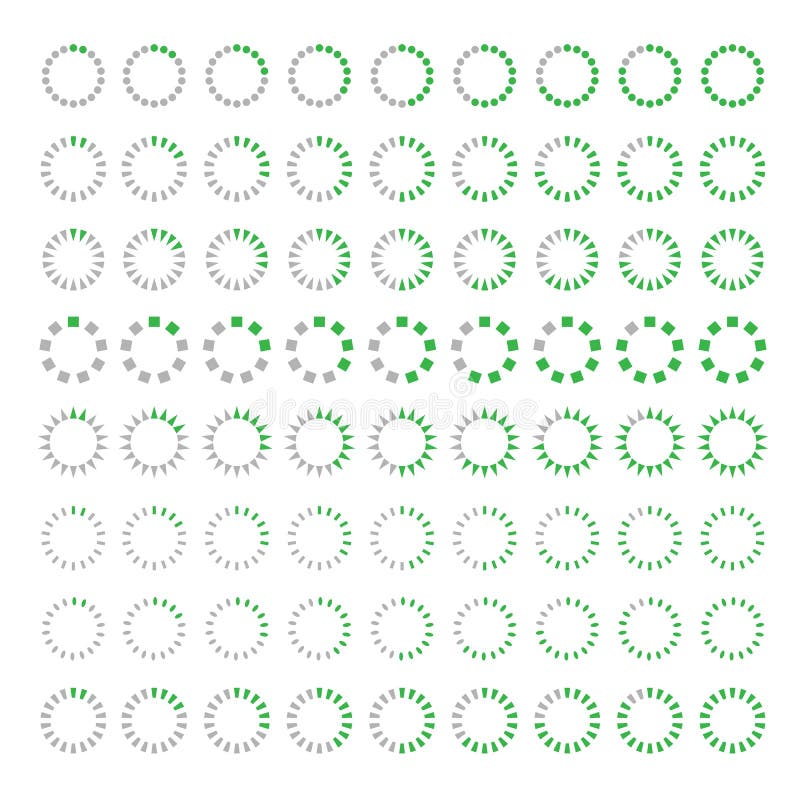 Collection of Preloading Icons Stock Vector - Illustration of ...