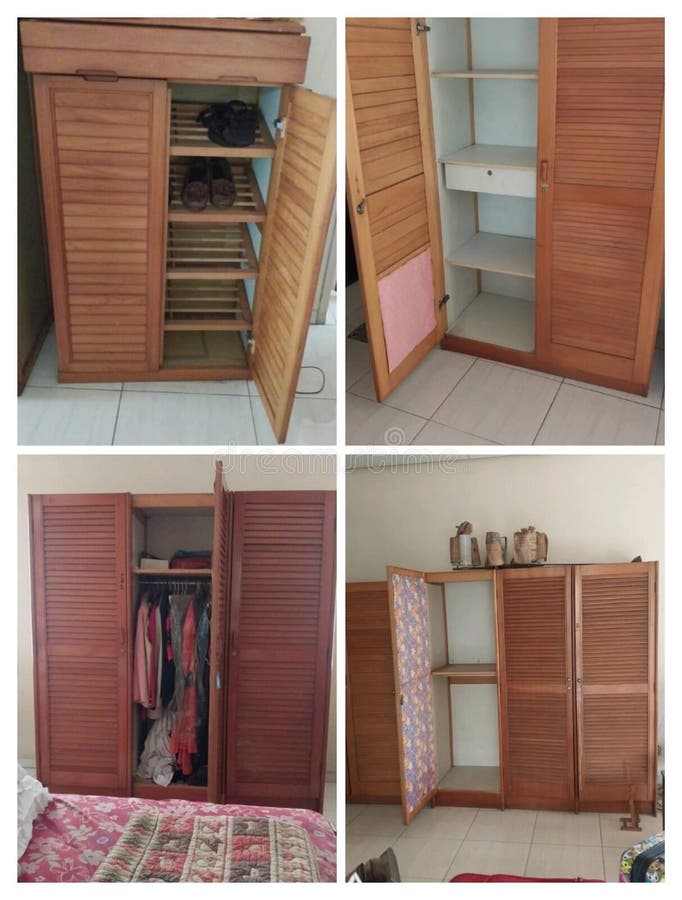 2 or 3 Doors Unique Wardrobe Stock Photo - Image of preloved, wardrobe ...
