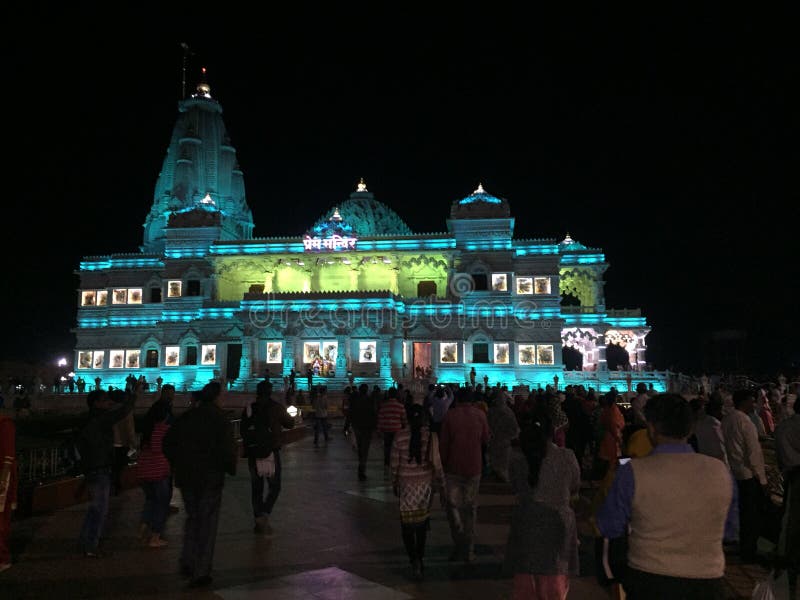 Prem Mandir стоковое изображение. изображение насчитывающей лорд ...