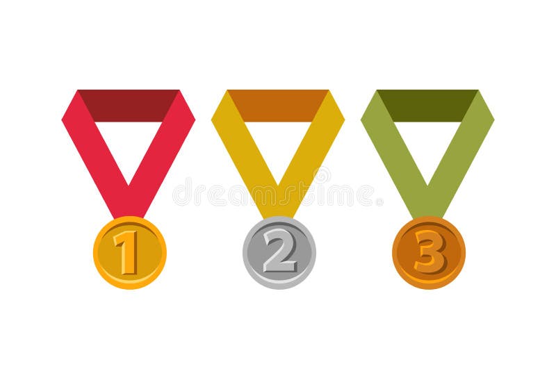 Primo secondo terzo posto illustrazione vettoriale. Illustrazione di ...