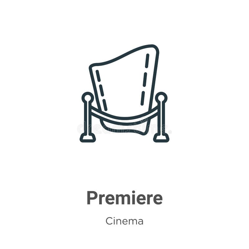 Premiere Vector Icon on White Background. Flat Vector Premiere Icon ...
