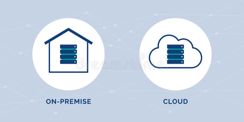 On-premise Vs Cloud Comparison Stock Vector - Illustration of internet ... On-premise Vs Cloud Comparison Stock Vector - Illustration of internet ...