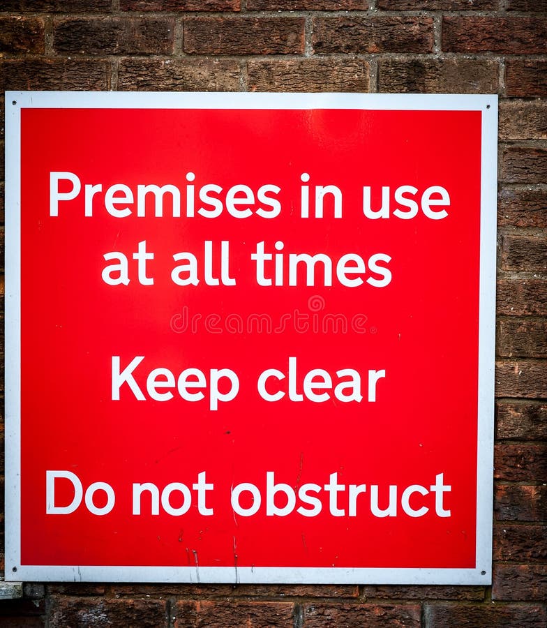 Premises in use sign stock photo. Image of large, sign - 69203004