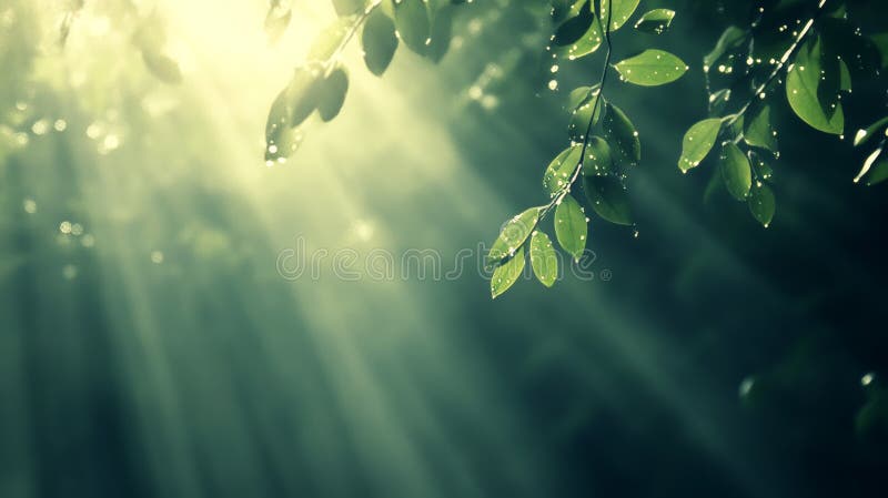 Premium Abstract Background with Ray Tracing Nature Elements Generative ...