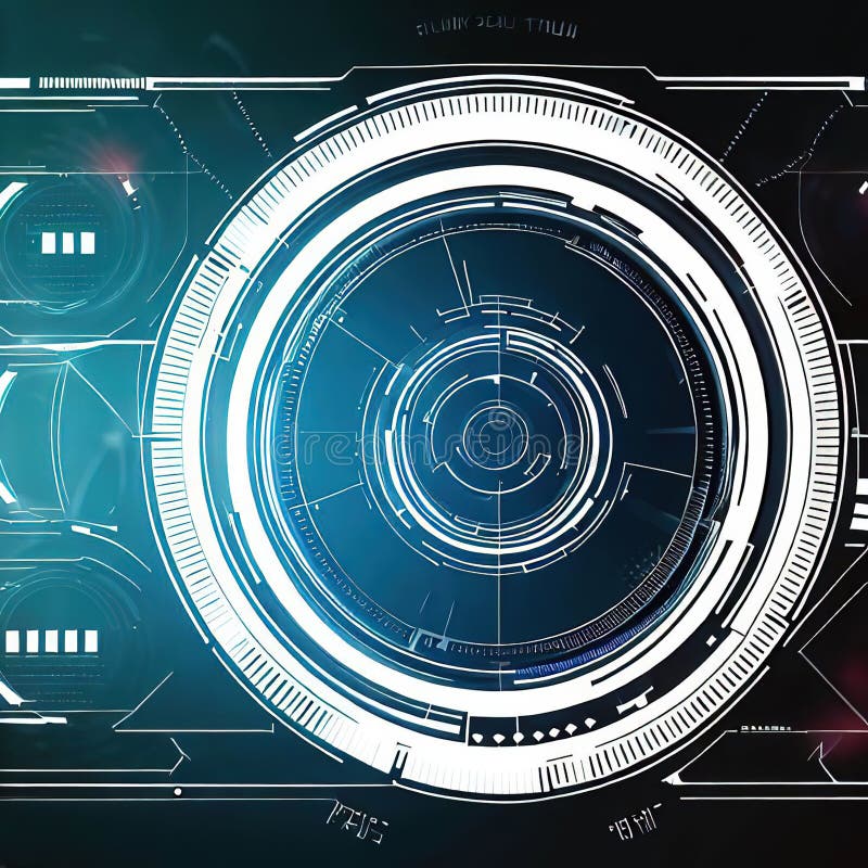 Premium Abstract Conceptual HUD and Circuit Board Space Futuristic AI ...