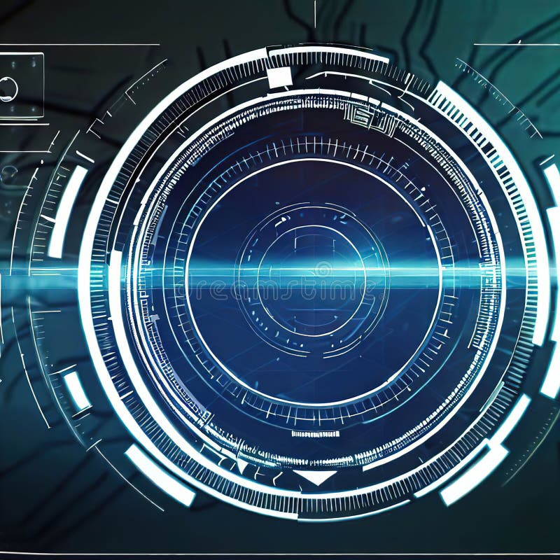 Premium Abstract Conceptual HUD and Circuit Board Space Futuristic AI ...