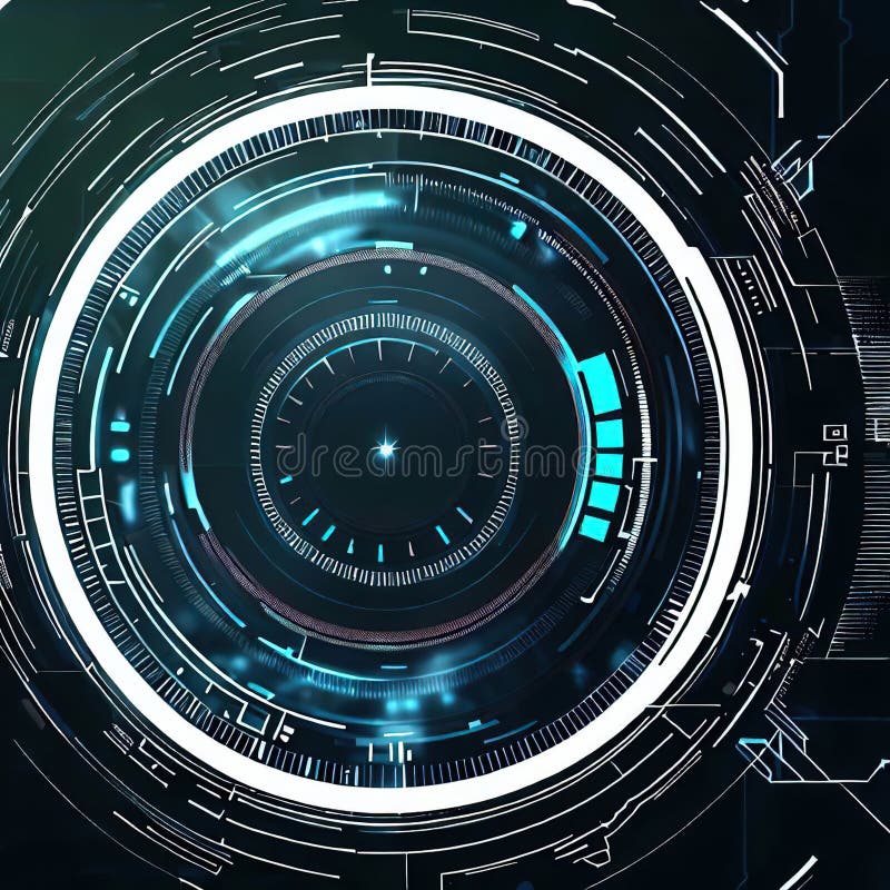 Premium Abstract Conceptual HUD and Circuit Board Space Futuristic ...