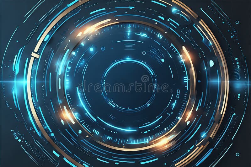 Premium Abstract Conceptual HUD and Circuit Board Space Futuristic ...