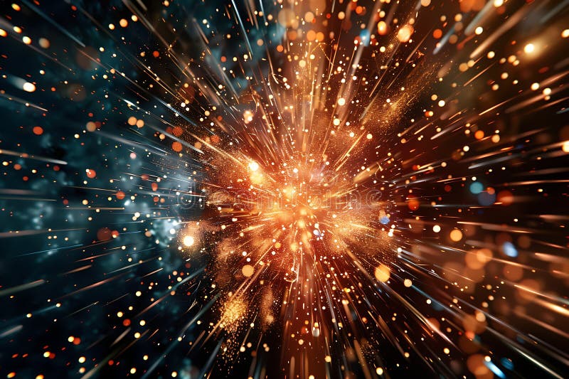 Premium Abstract Image of an Explosive Burst with Dynamic Visual ...