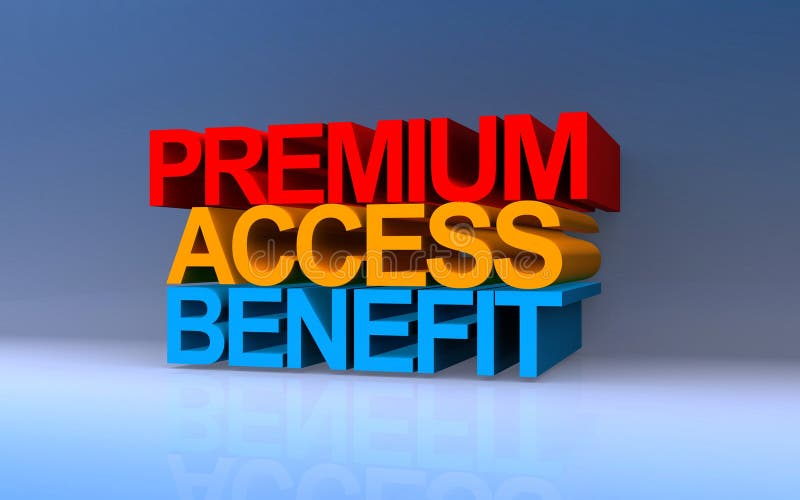 Premium Access Benefit on Blue Stock Illustration - Illustration of ...