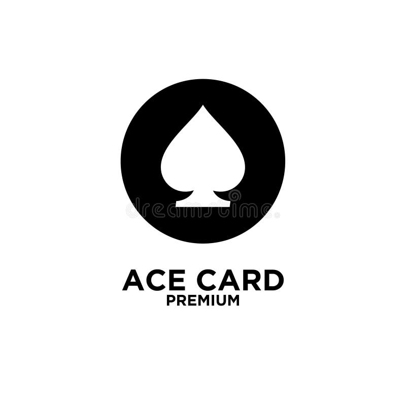 Premium Ace Card Black Vector Logo Design Stock Vector - Illustration ...