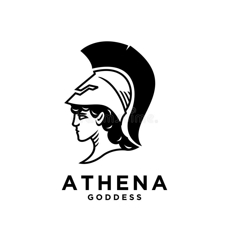 Premium Athena the Goddess Black Vector Icon Logo Illustration Design ...