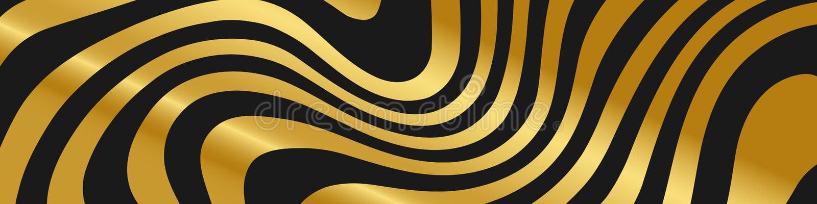 Premium Background Design with Gold Curve Line Pattern on Black ...