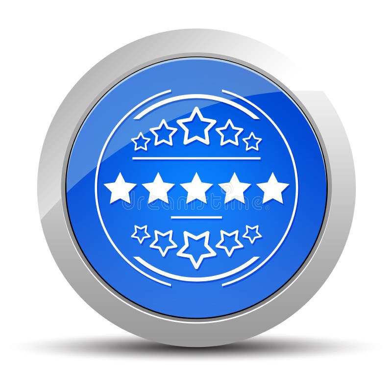 Premium Badge Icon Blue Round Button Illustration Stock Illustration ...