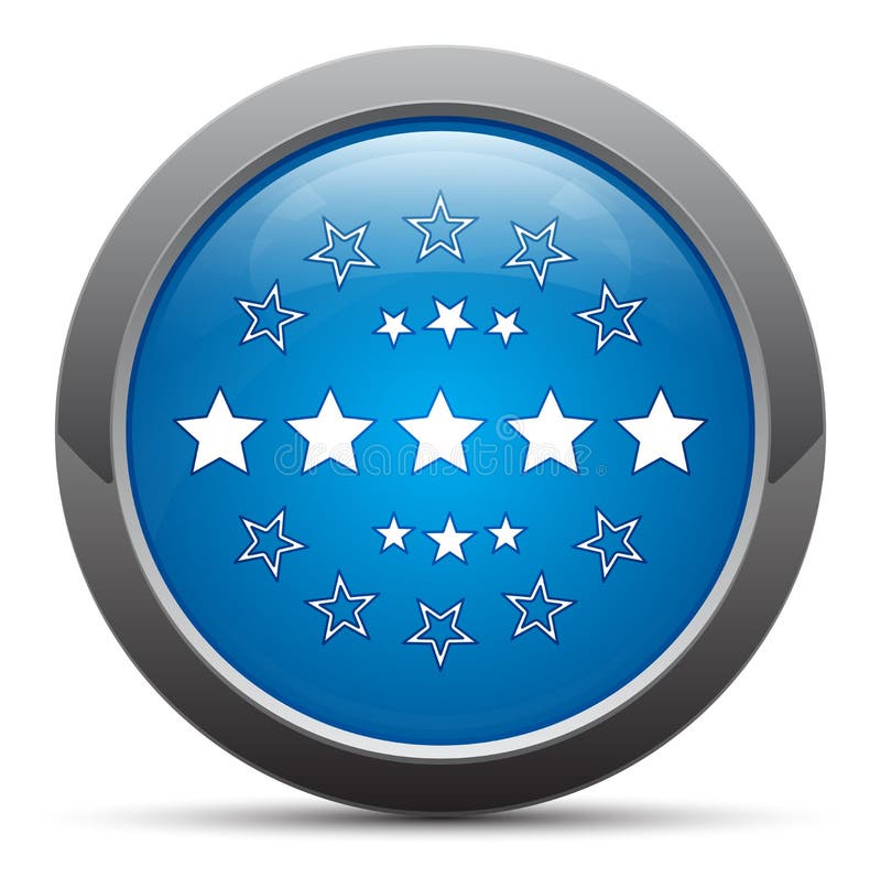 Premium Badge Icon Premium Blue Round Button Vector Illustration Stock ...
