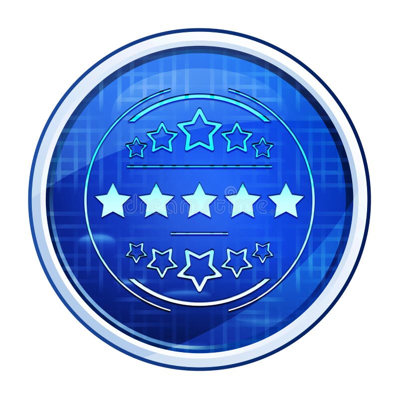 Premium Badge Icon Futuristic Blue Round Button Vector Illustration ...