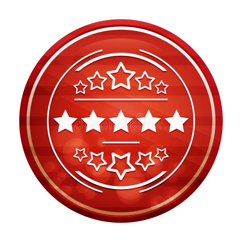 Premium Badge Icon Realistic Diagonal Motion Red Round Button ...