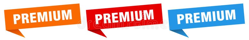 Premium Banner. Premium Speech Bubble Label Set Stock Vector ...