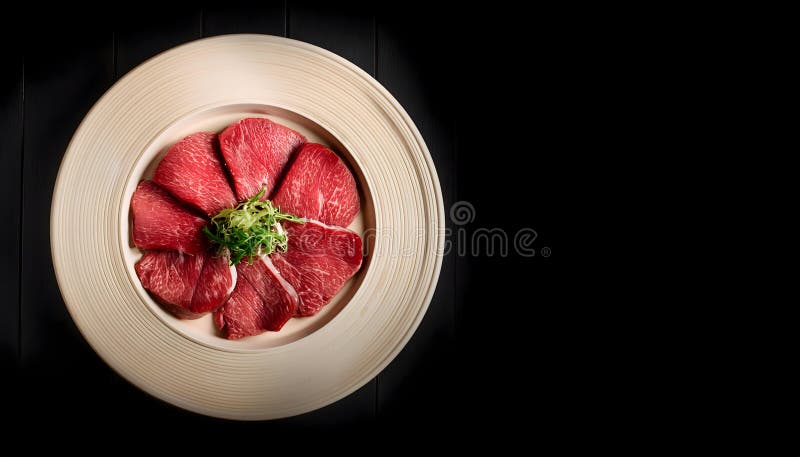 Premium Beef Buffet in Restaurant, Top View, Copy Space, Generative AI ...