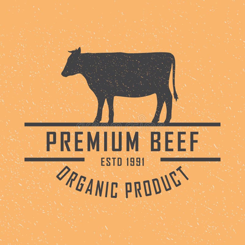 Premium Beef Logo. Labels, Badges and Design Elements. Retro Style ...