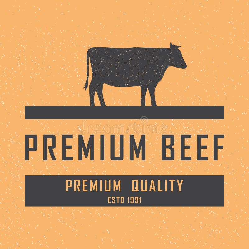 Premium Beef Logo. Labels, Badges and Design Elements. Retro Style ...
