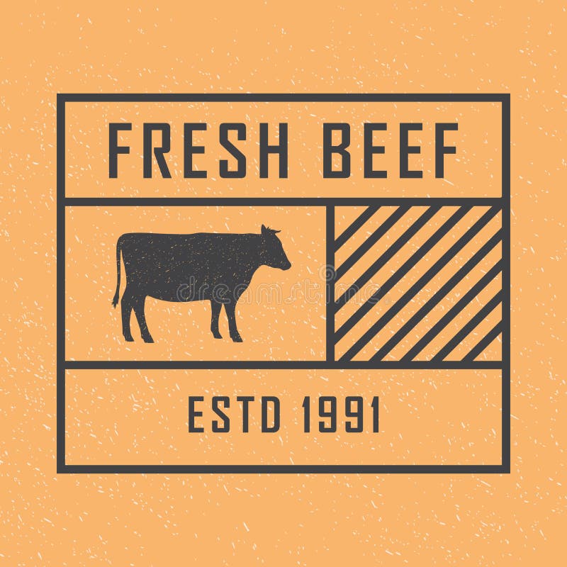 Premium Beef Logo. Labels, Badges and Design Elements. Retro Style ...