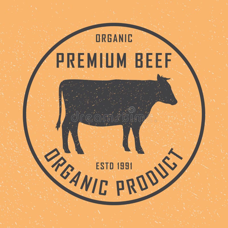 Premium Beef Logo. Labels, Badges and Design Elements. Retro Style ...