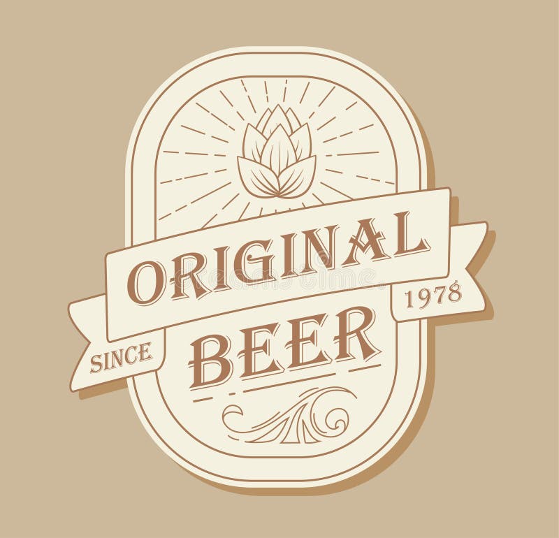 Premium Beer Label Vector Concept Stock Vector - Illustration of ...