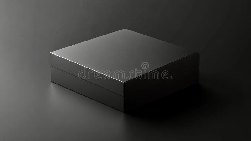 Premium Black Box Mockup Showcasing Modern Design with Sleek Surfaces ...