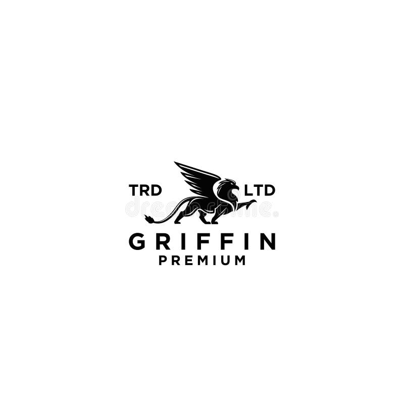Premium Black Griffin Design Logo Stock Illustration - Illustration of ...